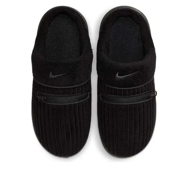 Nike Burrow Zip Up Slipper - Black/anthracite
