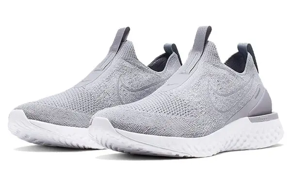 Nike Epic Phantom React Flyknit Sneakers - Gray/white