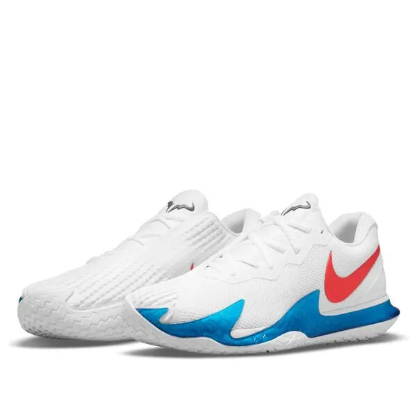 Nike Court Air Zoom Vapor Cage 4 Rafa Tennis Sneakers - White/blue/red