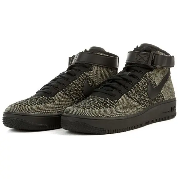 Nike Force 1 Ultra Flyknit Mid Sneakers - Black