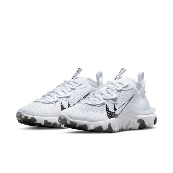 Nike React Vision "double Swoosh" Sneakers - White/black