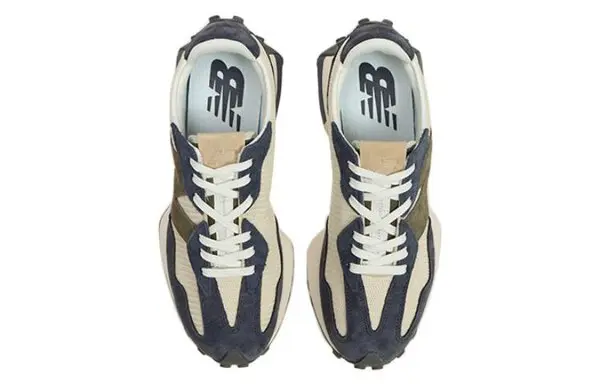 NEW BALANCE 327 "beige Navy" Sneakers - Blue/cream