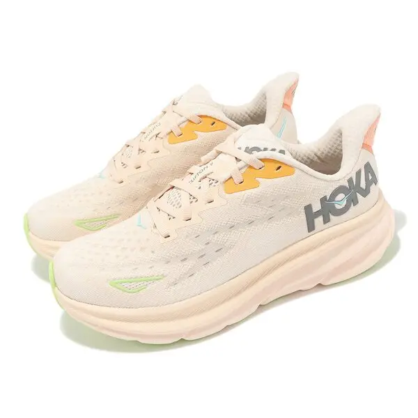 Hoka One One Clifton 9 Wide Sneakers - Vanilla/astral