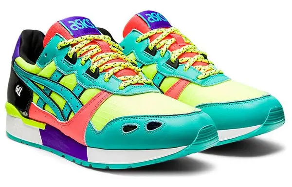 Asics Gel-lyte I "multi Color" Athletic Sneakers - Blue/yellow/multi-color