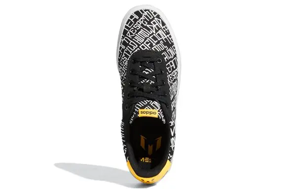 Adidas Messi X Vulc Raid3r 'all Over Print' Lace Up Sneakers - Black/white/orange