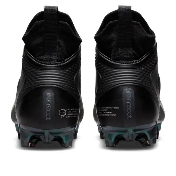 Nike Alpha Huarache 8 Elite Mid-top Cleats - Black