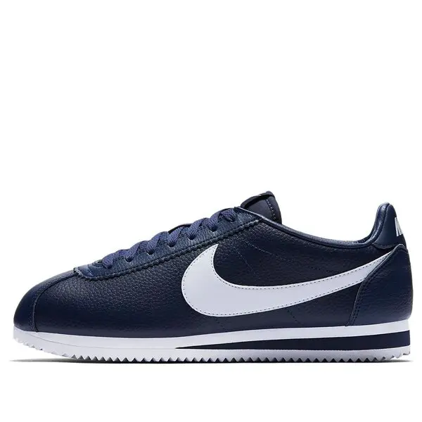 Nike Cortez Leather Sneakers - Blue/white