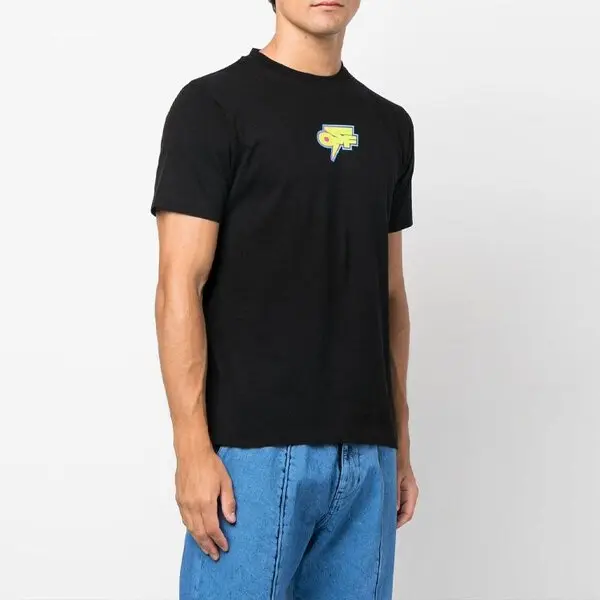 Off-White Fw22 Back Logo Printing Round Neck Short Sleeve Slim Fit Version Black