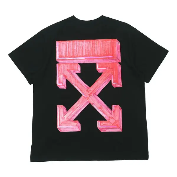 Off-White Back Arrow Large Short Sleeve Tee - Black