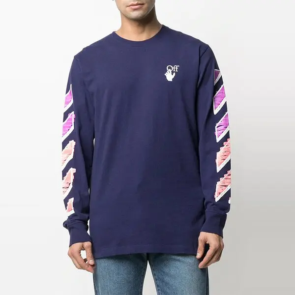 Off-White Long Sleeve Arrow Logo Printed Tee