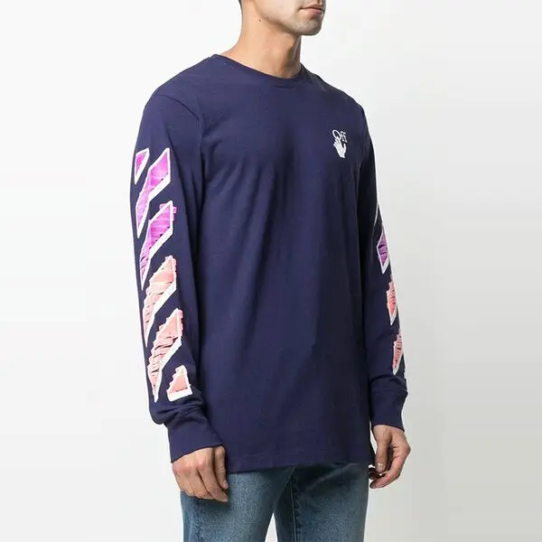 Off-White Long Sleeve Arrow Logo Printed Tee