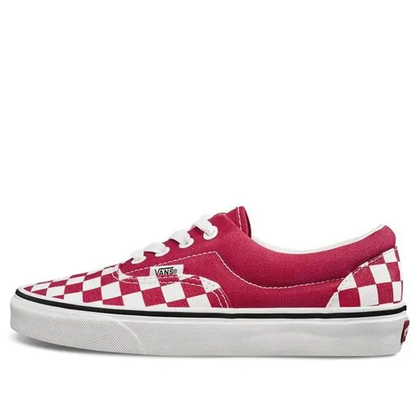 VANS Era Red Checkerboard Sneakers - Red/white