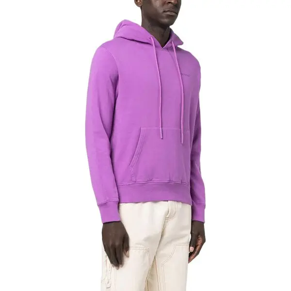 Off-White Logo-print Cotton Hoodie - Orchid
