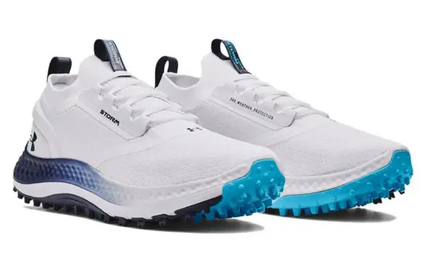 Under Armour Charged Phantom Spikeless Golf Shoes - White/midnight Navy