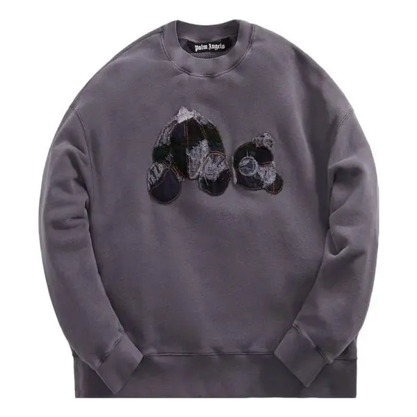 Palm Angels Patchwork Bear Crewneck Sweatshirt