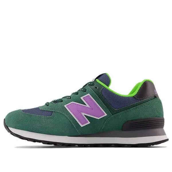 NEW BALANCE 574 Athletic Sneakers - Green/purple