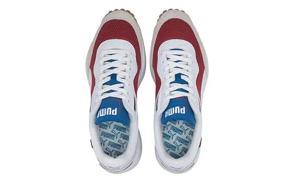 PUMA Style Rider Warm Texture Sneakers - White/gray/red