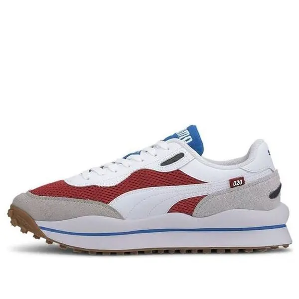 PUMA Style Rider Warm Texture Sneakers - White/gray/red