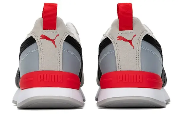 PUMA R78 Mesh Casual Sneakers - Gray/black/red