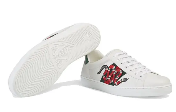 Gucci Ace Embroidered Snake Sneakers