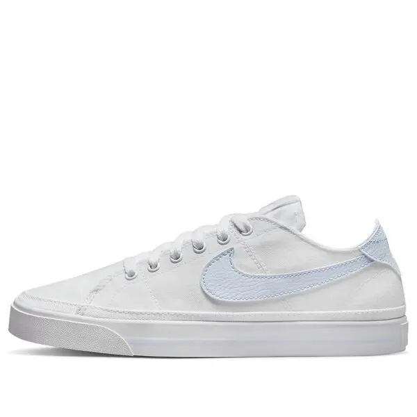 Nike Court Legacy Canvas Low Top Sneakers - White/blue