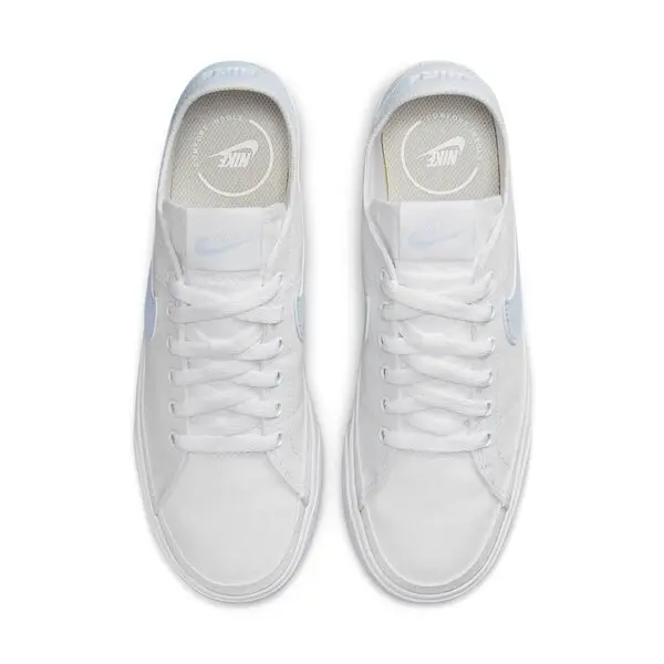 Nike Court Legacy Canvas Low Top Sneakers - White/blue