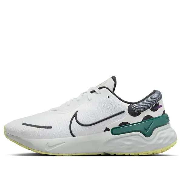 Nike Renew Run 4 Polka Dot Sneakers - White/black/light Silver