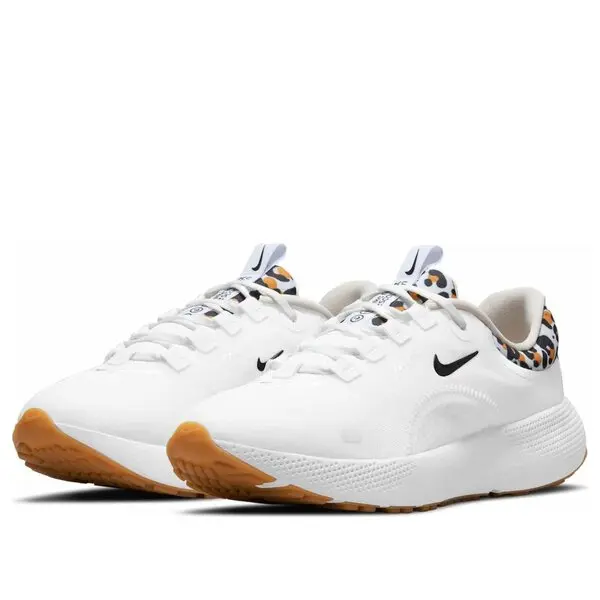 Nike React Escape Run "white Leopard" Sneakers - White/black/brown