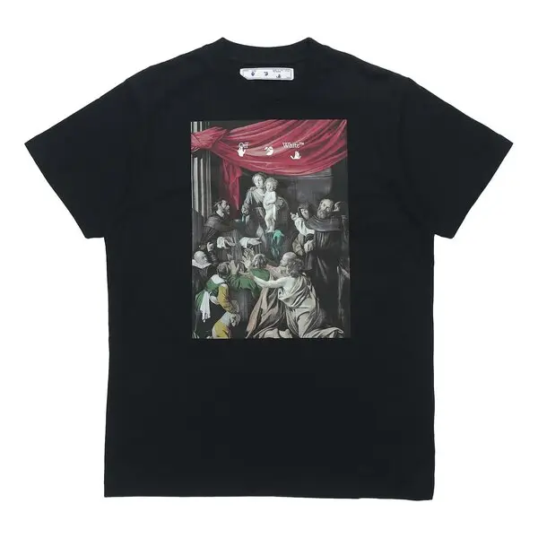 Off-White Caravaggio Painting Arrows Short Sleeve Tee - Black