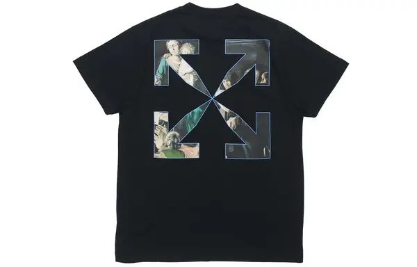 Off-White Caravaggio Painting Arrows Short Sleeve Tee - Black