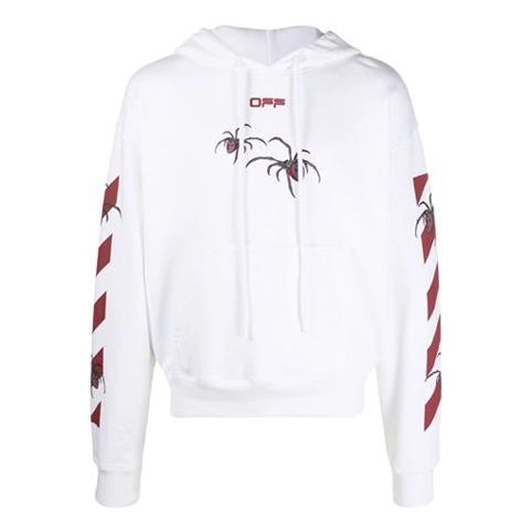 Off-White Spider Arrows Logo Hooded Sweater - White