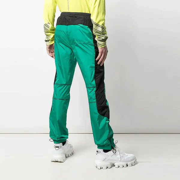 Off-White Ss21 Side Stripe Athleisure Casual Sports Pants Slim Fit Green - Mint