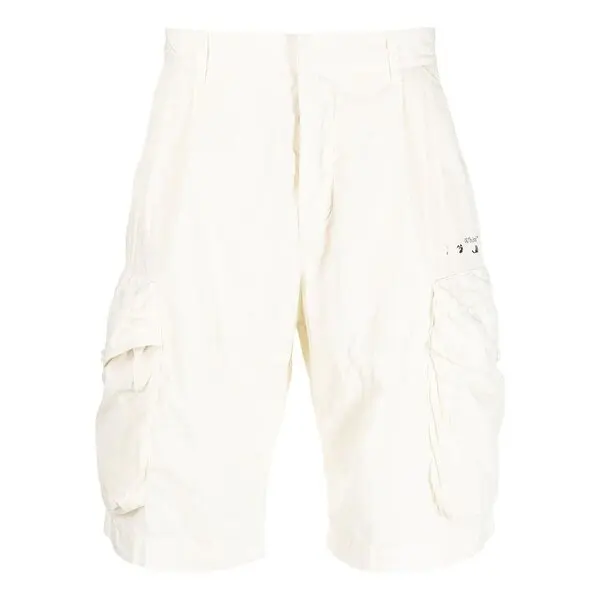 Off-White Solid Color Cargo Shorts - Multi-color