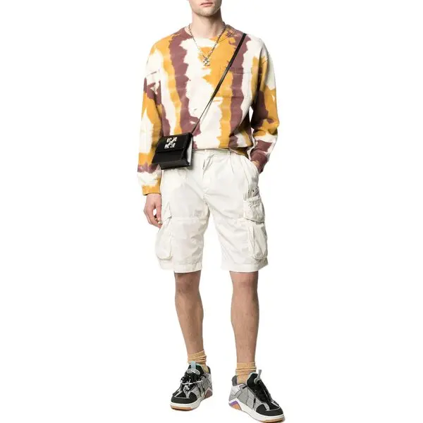 Off-White Solid Color Cargo Shorts
