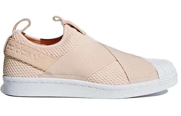 Adidas Superstar Slip On "linen" Athletic Shoes - Pink