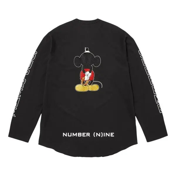 Supreme X Number Ine X Mickey Mouse Raglan Long-sleeve T-shirt