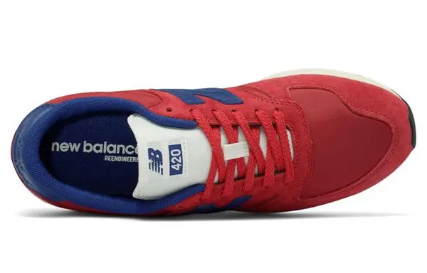 NEW BALANCE 420 Suede Sneakers - Red/blue