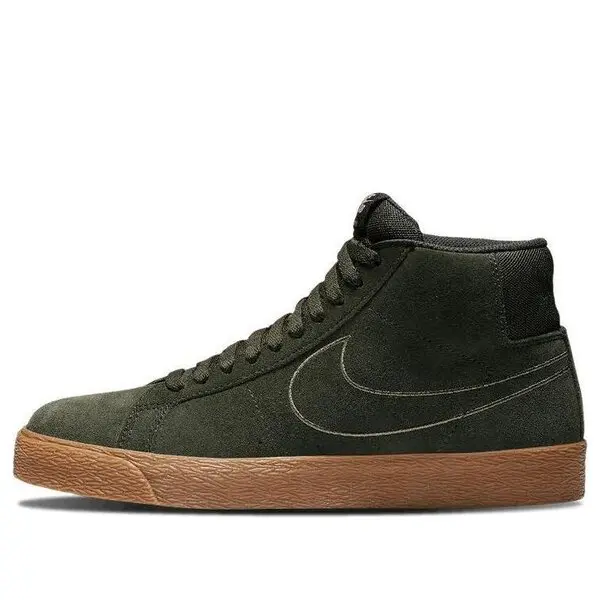Nike Zoom Blazer Mid Sb Sequoia Lace-up Sneakers - Olive Green