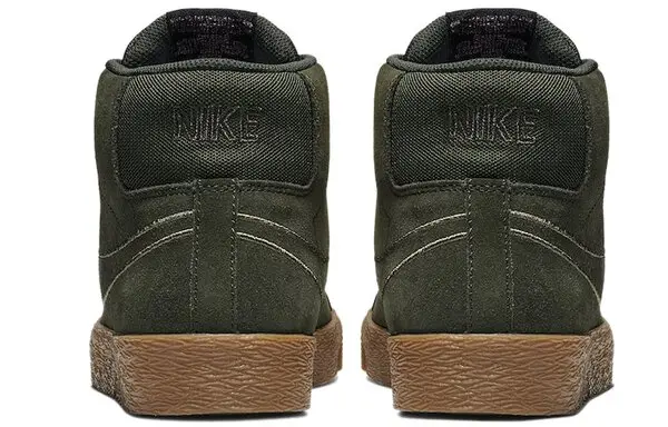 Nike Zoom Blazer Mid Sb Sequoia Lace-up Sneakers - Olive Green