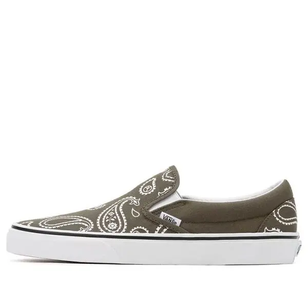 VANS Classic Slip-on Peace Paisley - Army Green/white