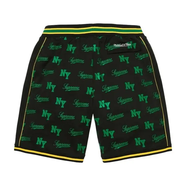 Supreme X Mitchell & Ness Ss26 Monogram Basketball Short - Black