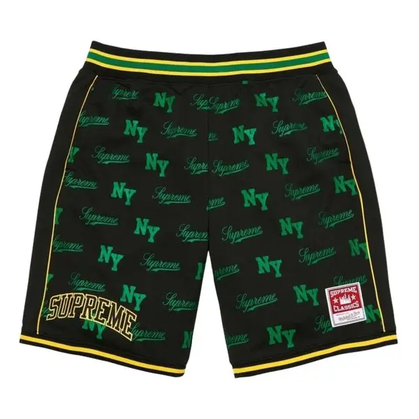 Supreme X Mitchell & Ness Ss26 Monogram Basketball Short - Black