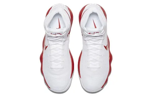 Nike Hyperdunk 2017 Tb High Top Lace Up Sneakers - White/red