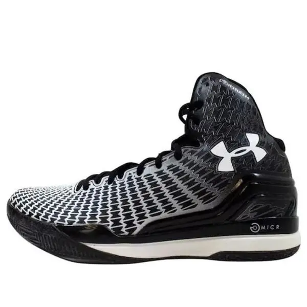 Under Armour Micro G Clutchfit Drive High Top Athletic Sneakers - Black/white