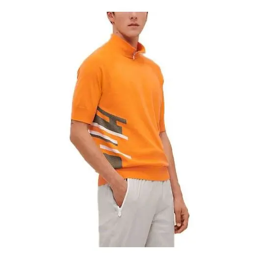 Hermès Ss21 H Polo Shirt - Orange