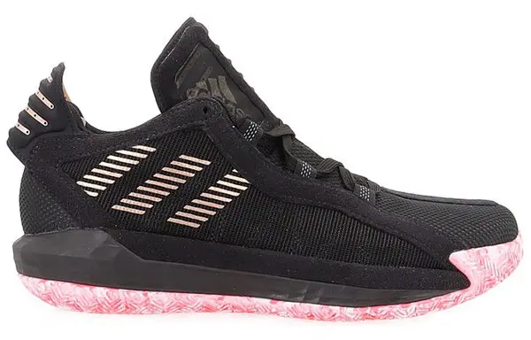 Adidas Dame 6 Gca "signal Pink" Basketball Sneakers - Black
