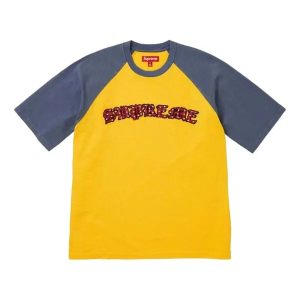Supreme Ss26 Rhinestone Raglan S/s T-shirt - Gold