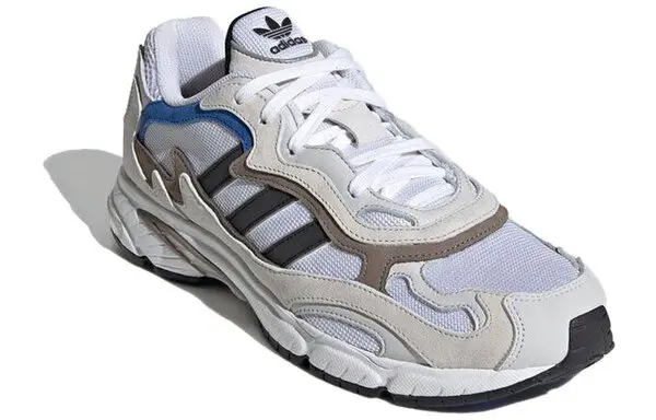 Adidas Temper Run "blue Trim" Sneakers - Ftwwht/cblack/ftwwht