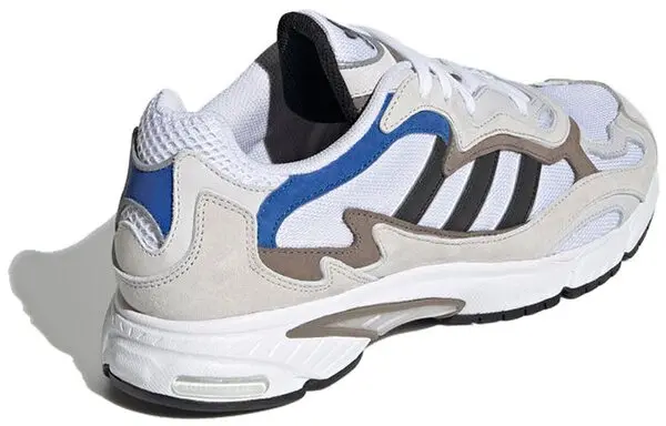 Adidas Temper Run "blue Trim" Sneakers - Ftwwht/cblack/ftwwht