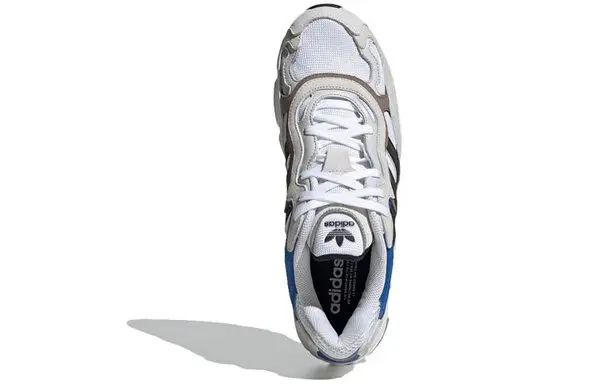 Adidas Temper Run "blue Trim" Sneakers - Ftwwht/cblack/ftwwht